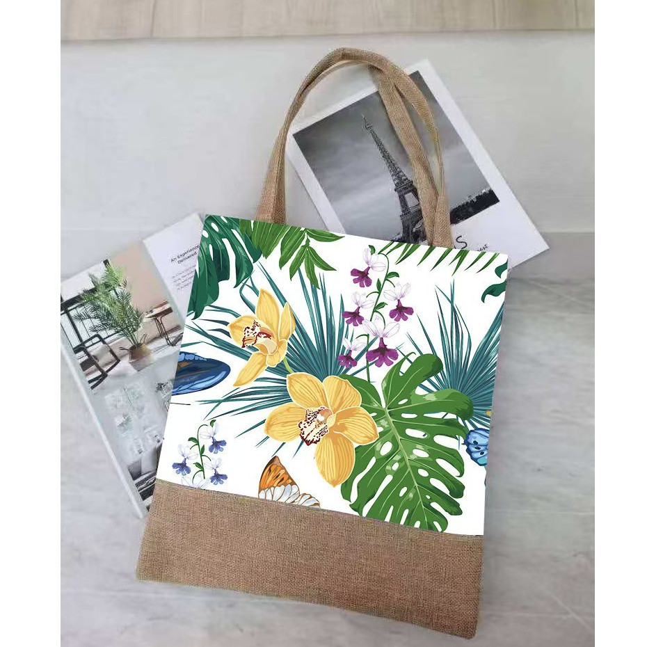 Jasper Canvas Tote Shoulder Bag Printed Exquisite Pattern Beach Bag ...