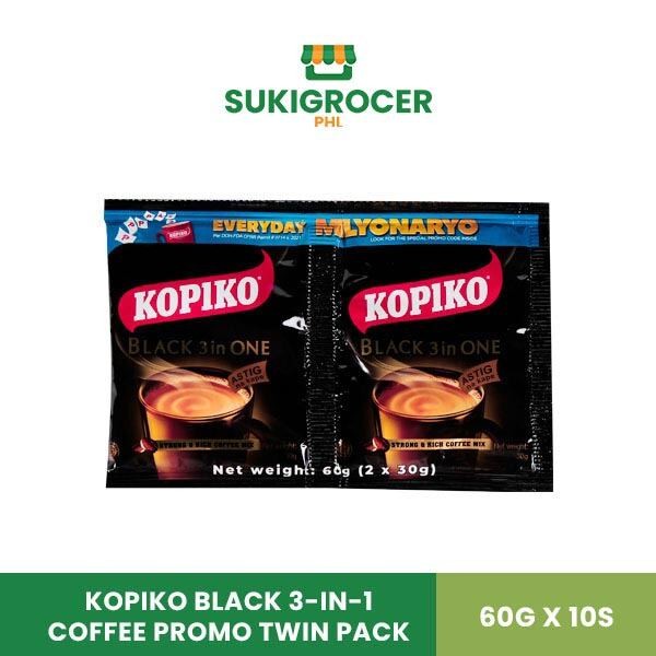 Kopiko Black 3-in-1 Coffee Promo Twin Pack 60G x 10s | Shopee Philippines