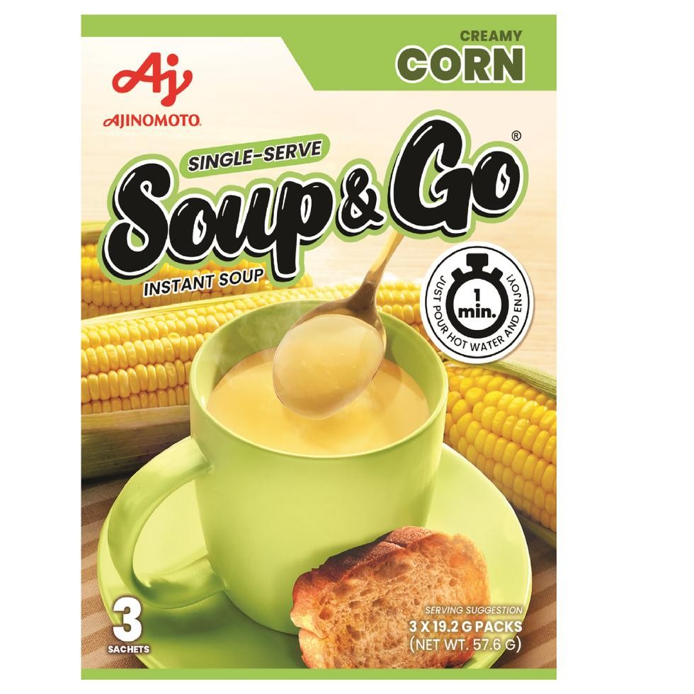 Ajinomoto Soup & Go Creamy Corn 57.6g (Single-Serve , Instant Soup ...