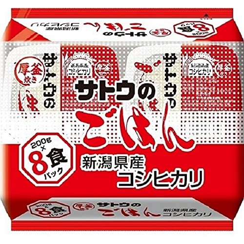 Sato Foods Sato's Rice, Niigata Koshihikari 200g × 8-Pack【Direct from ...