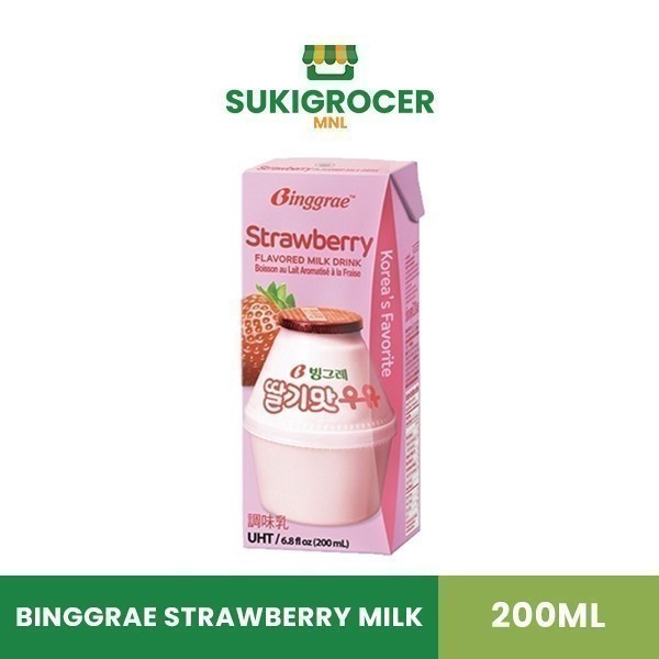 Binggrae Strawberry Milk 200ML | Shopee Philippines