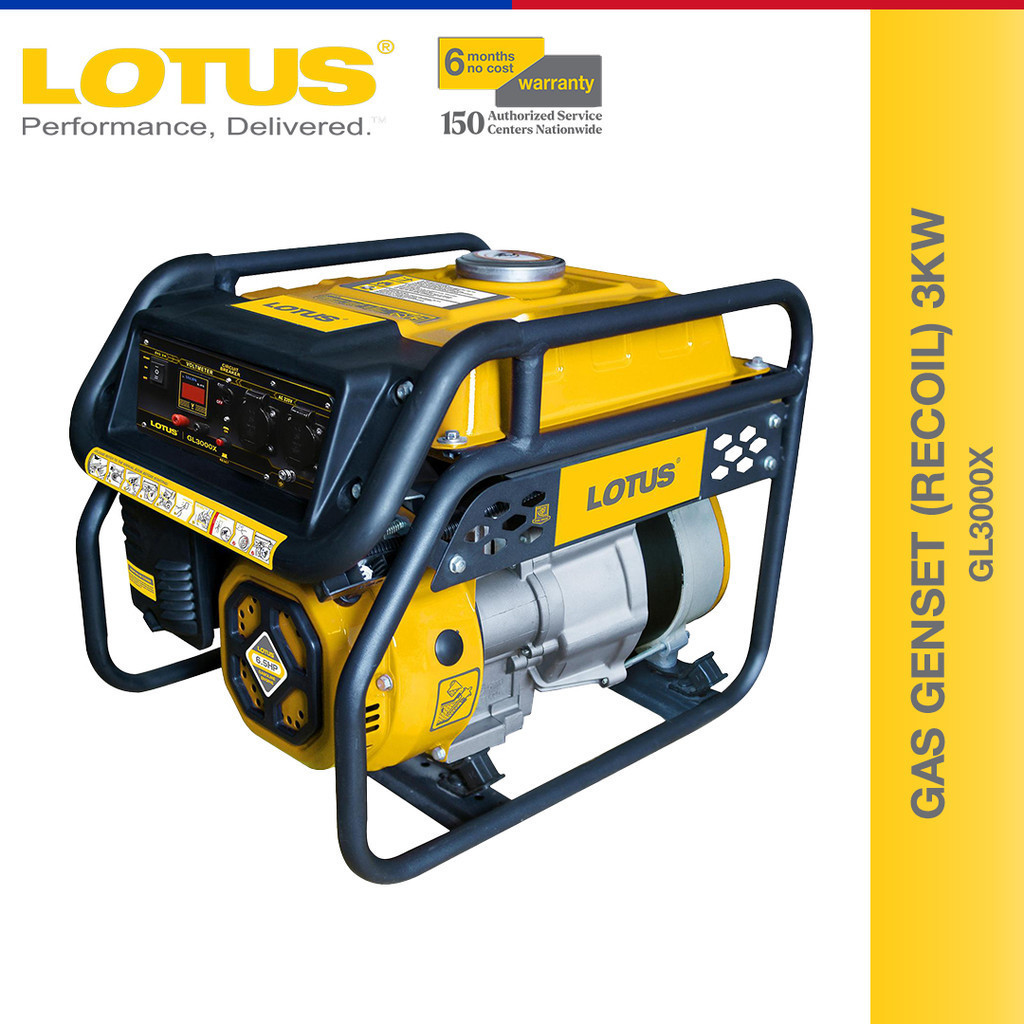 Lotus Gas Genset (RECOIL) 3KW GL3000X | Shopee Philippines
