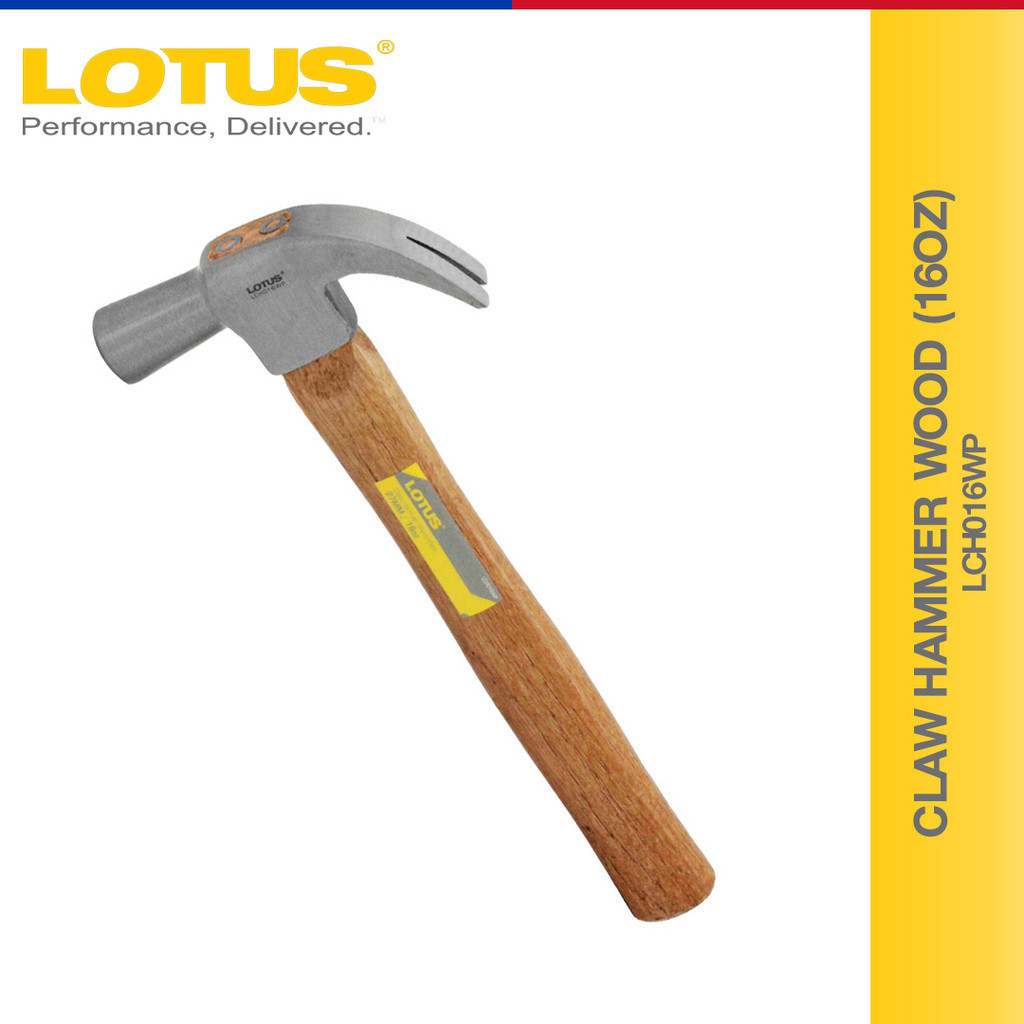 Lotus Claw Hammer Wood Plain 16oz LCH016WP - Hand Tools | Shopee ...