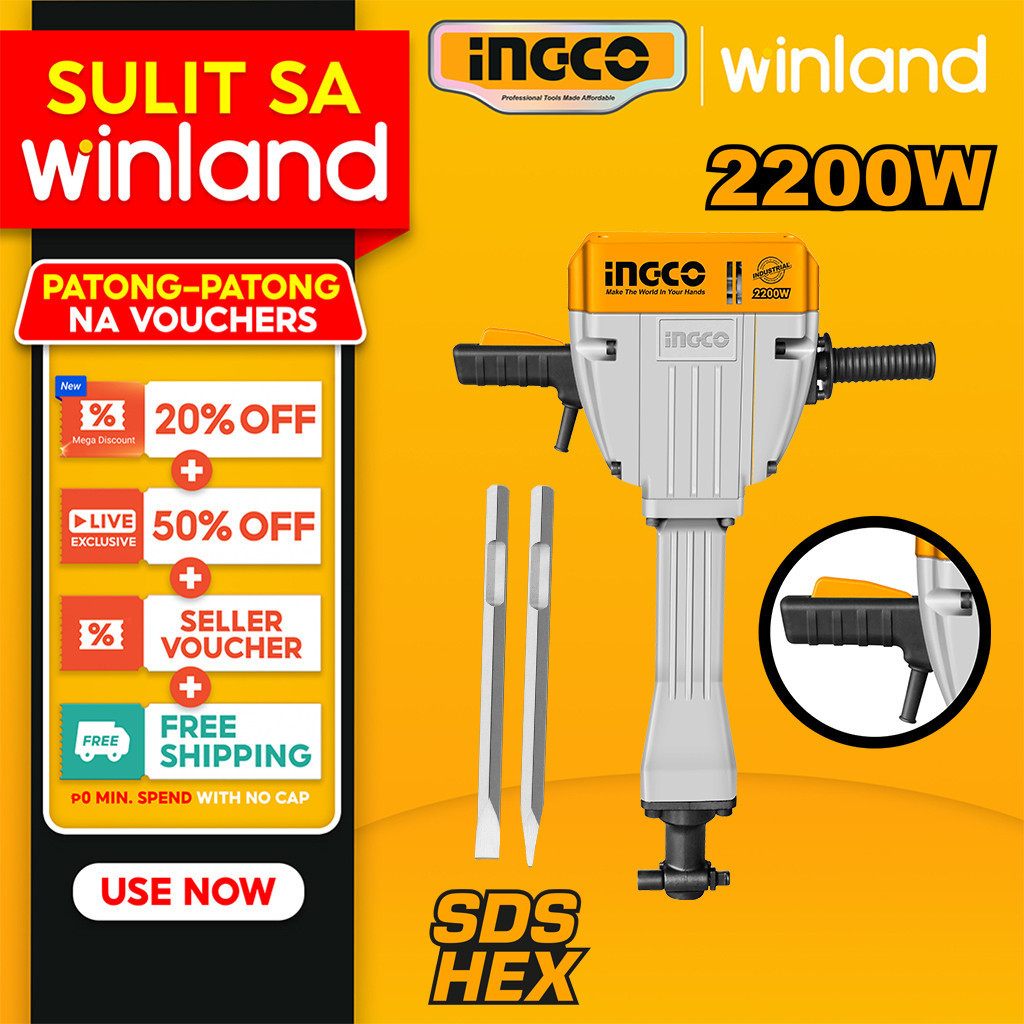 Ingco by Winland Demolition Hammer 2200W PDB22001 ING-PT | Shopee ...