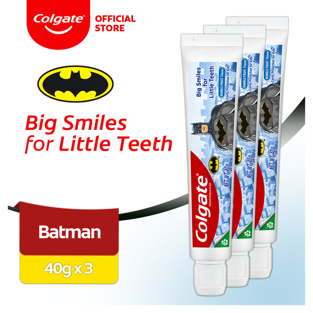 Colgate Anti-Cavity Kids (2-5 Years) Toothpaste, Batman, Bubble Fruit ...