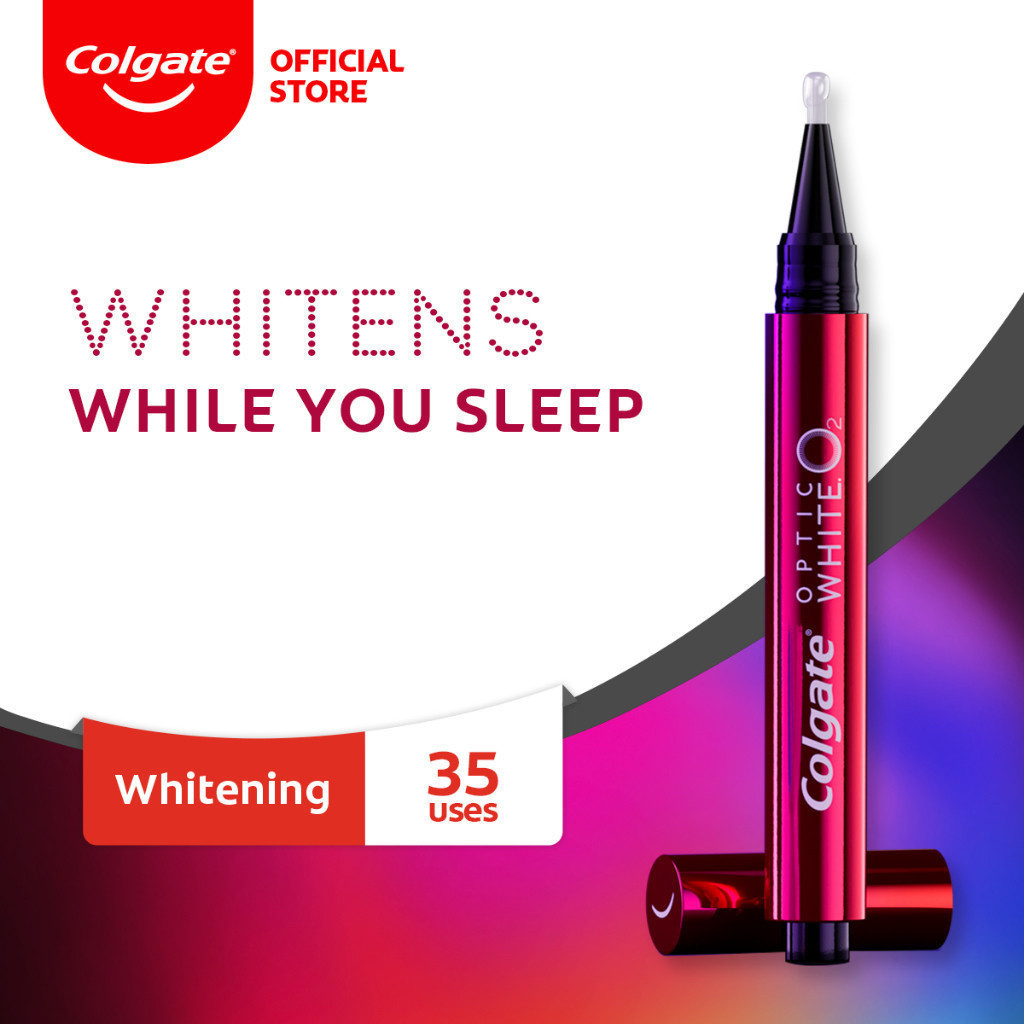 Colgate Optic White O2 Teeth Whitening Pen with Power of Active Oxygen ...