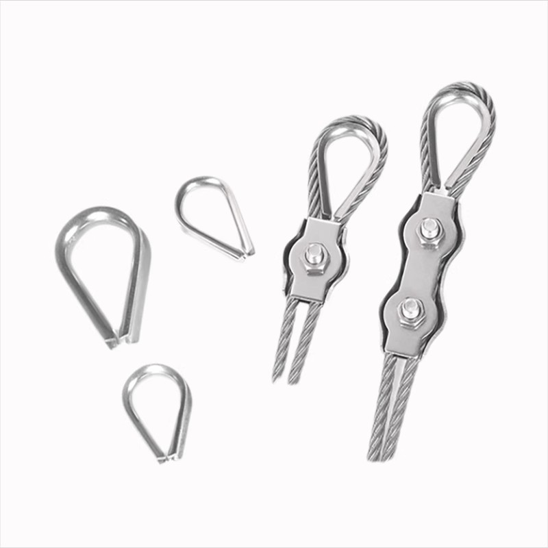 304 Stainless Steel wire rope protection ring Rigging fasteners Anchor ...