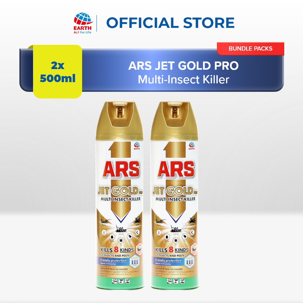 ARS Jet Gold Pro Multi-Insect Killer 500 ml - Bundles of 2 | Shopee ...