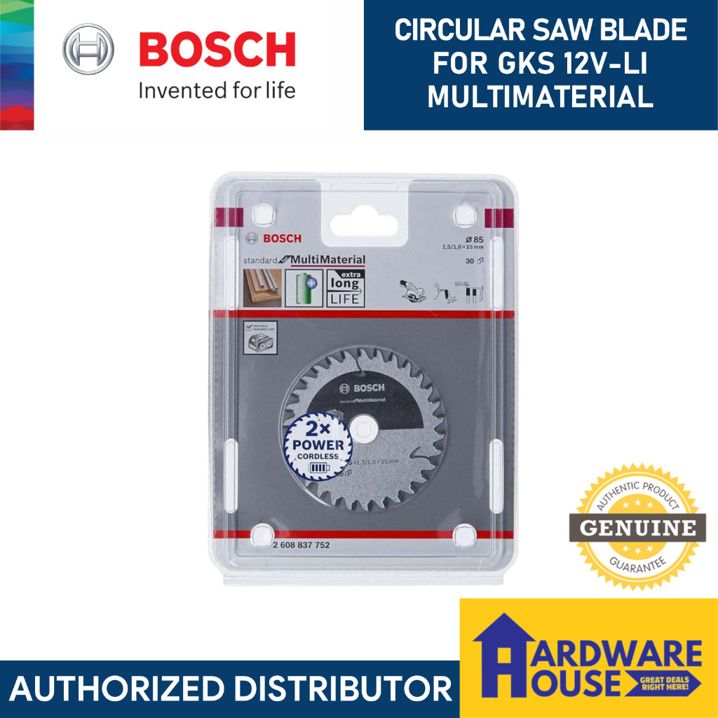 ORIGINAL BOSCH GKS 12V Carbide Blade Standard For Multimaterial Mini ...