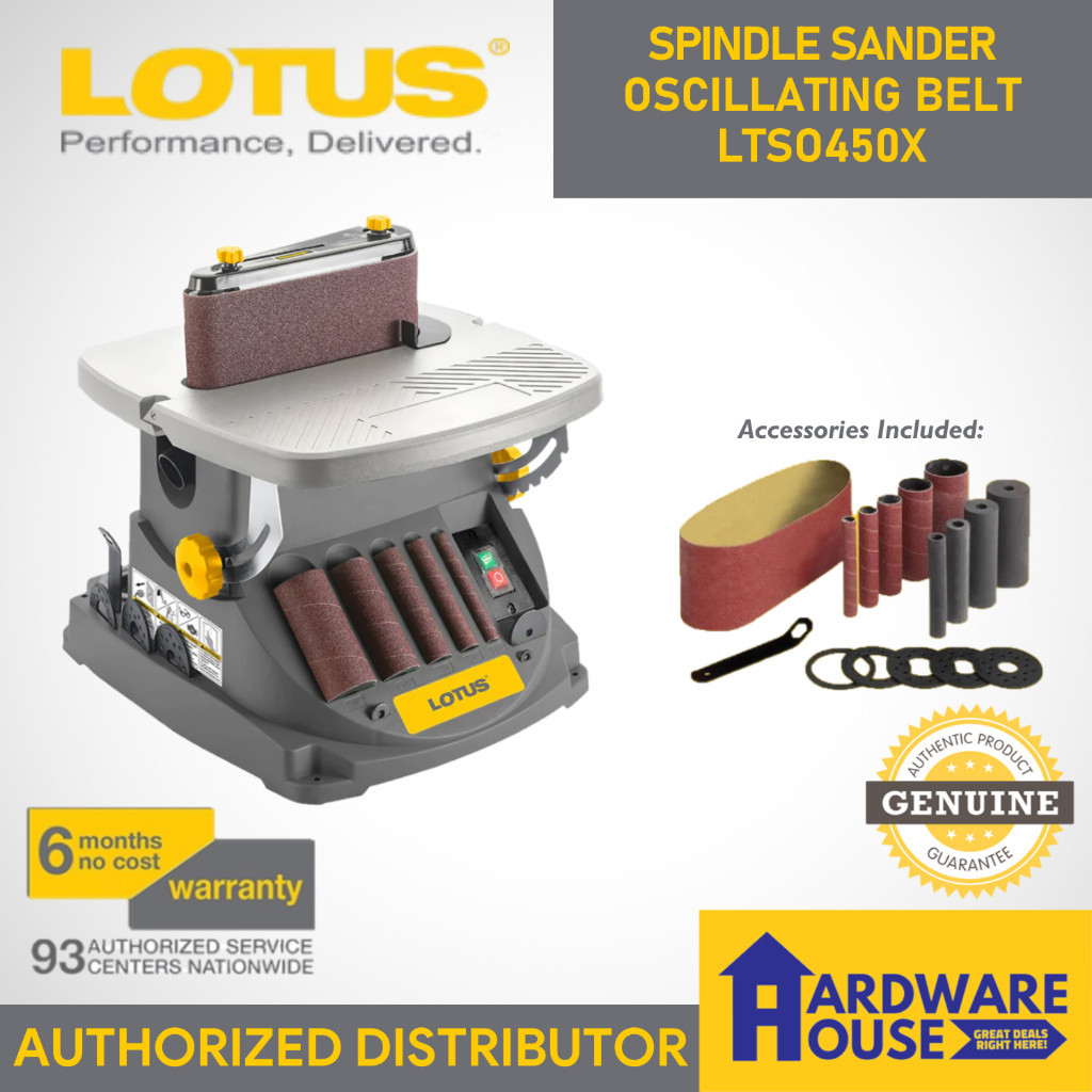 ORIGINAL LOTUS Oscillating Belt Spindle Sander Wood Sanding Paper ...