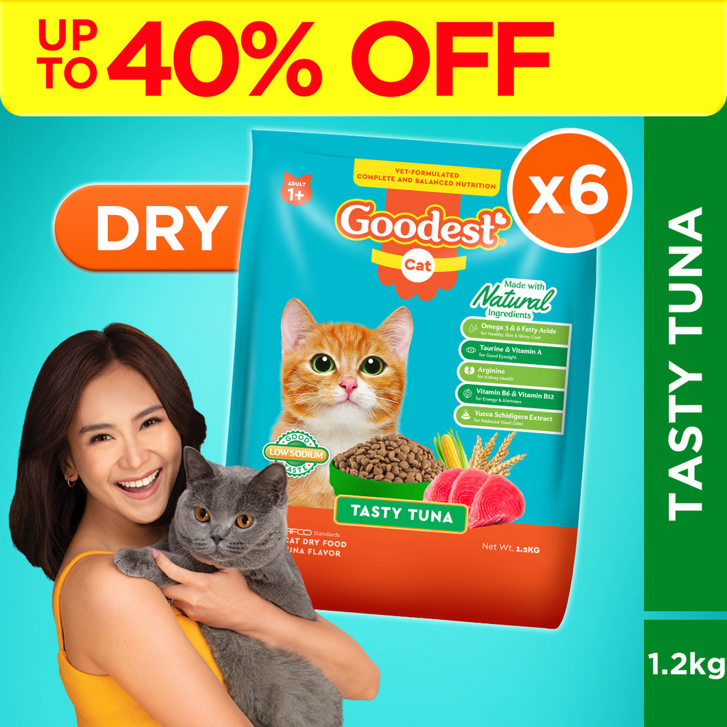 Goodest Adult Cat Dry Food in Tasty Tuna, 7.2kg (6 x 1.2kg) | Shopee ...