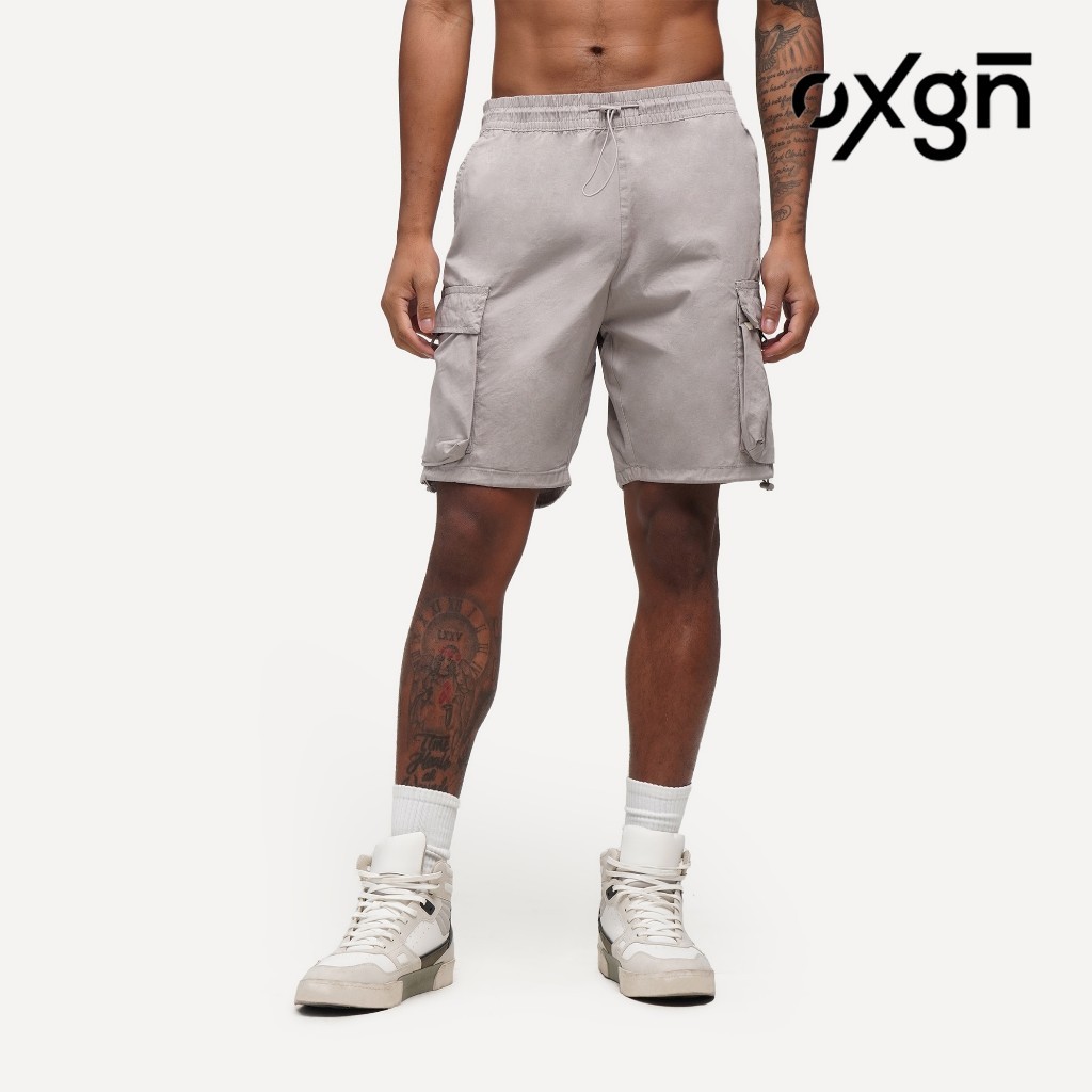 OXGN Cargo Shorts For Men (Light Gray) | Shopee Philippines