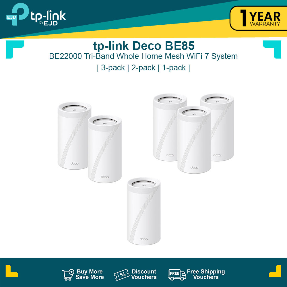 TP-Link Deco BE85 BE22000 Tri-Band Whole Home Mesh WiFi 7 System | TP ...