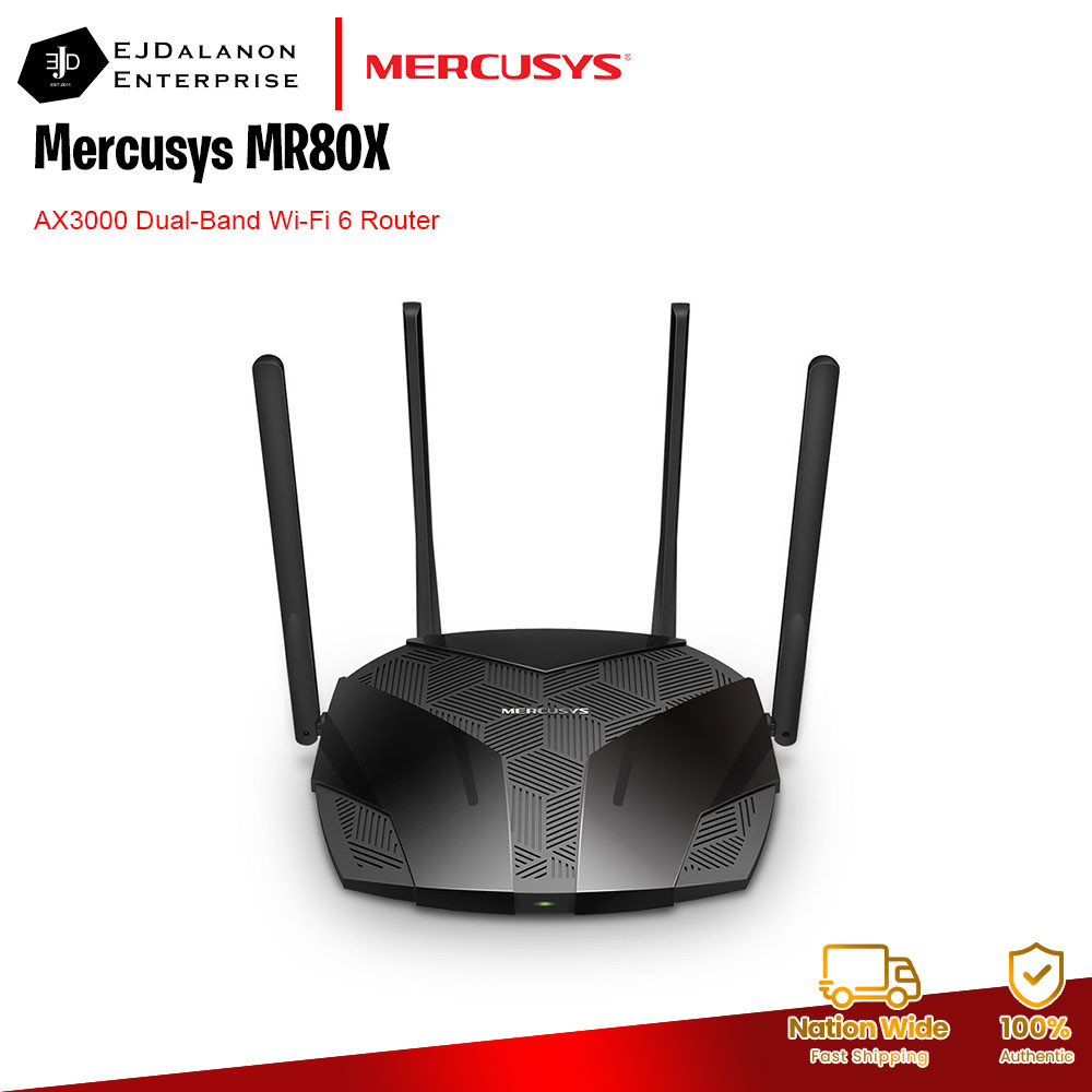 Mercusys Mr80X Ax3000 Dual-Band Wi-Fi 6 Router | EJDalanon Enterprise ...