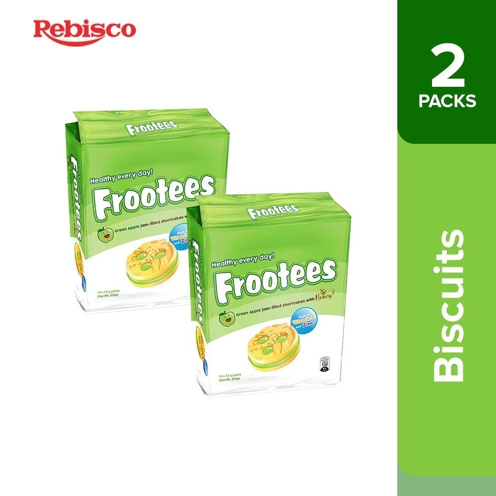 Frootees Green Apple Cookie Sandwich 32g x 10pcs (Set of 2) | Shopee ...