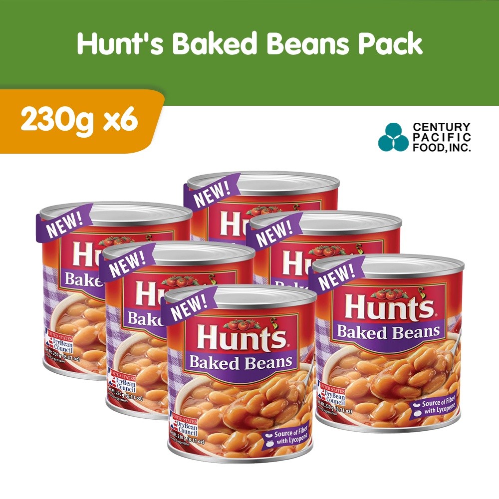 Hunt's Baked Beans 230g (Pack of 6pcs) - Good Source of Fiber and ...