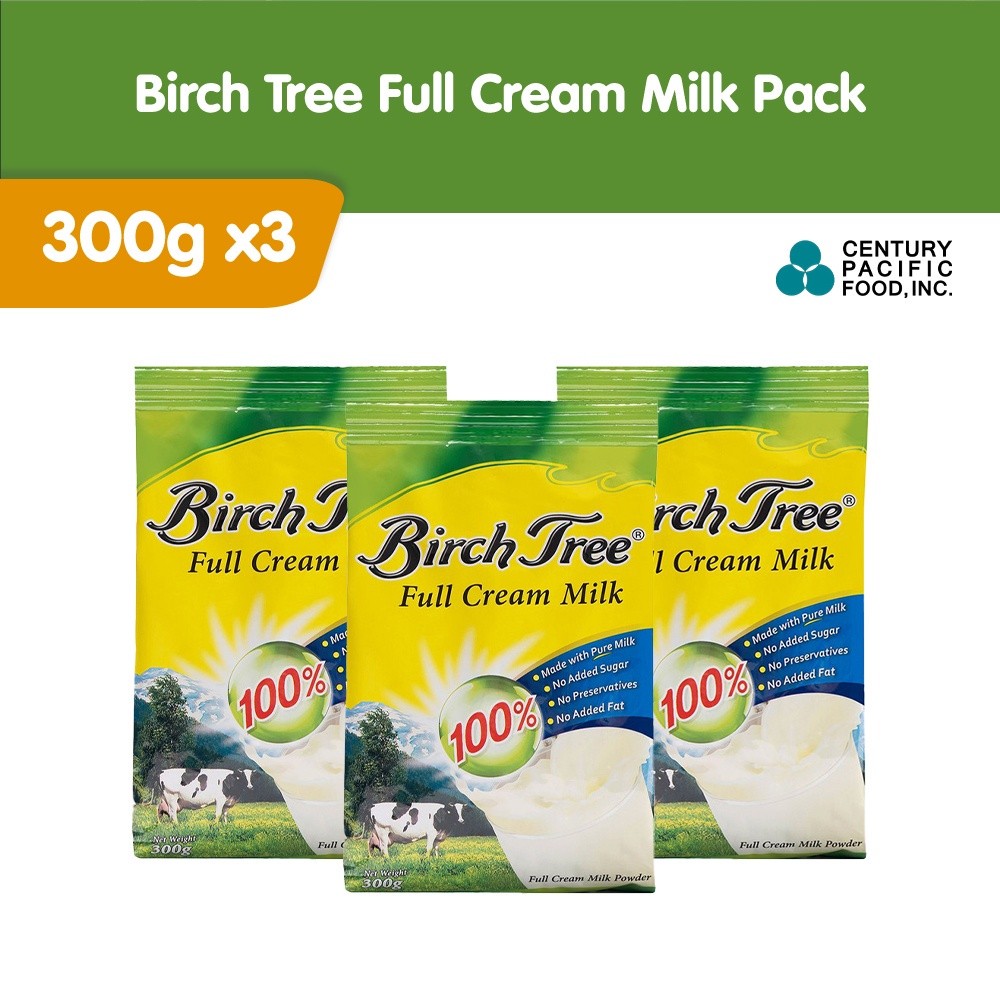 Birch Tree Full Cream Milk 300g Pack of 3 - Made from Pure Cow’s Milk ...