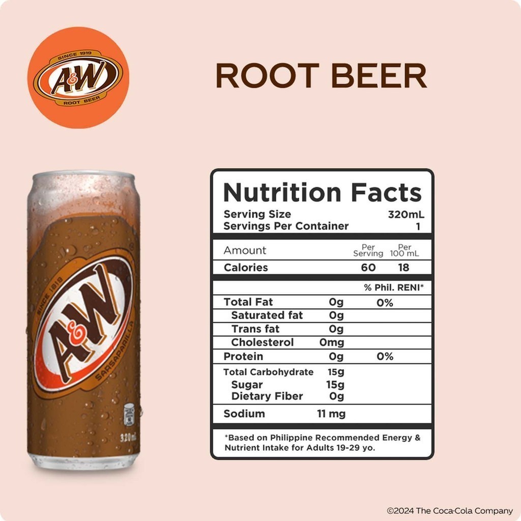 A&W Root Beer 320ml - Pack of 6 | Shopee Philippines