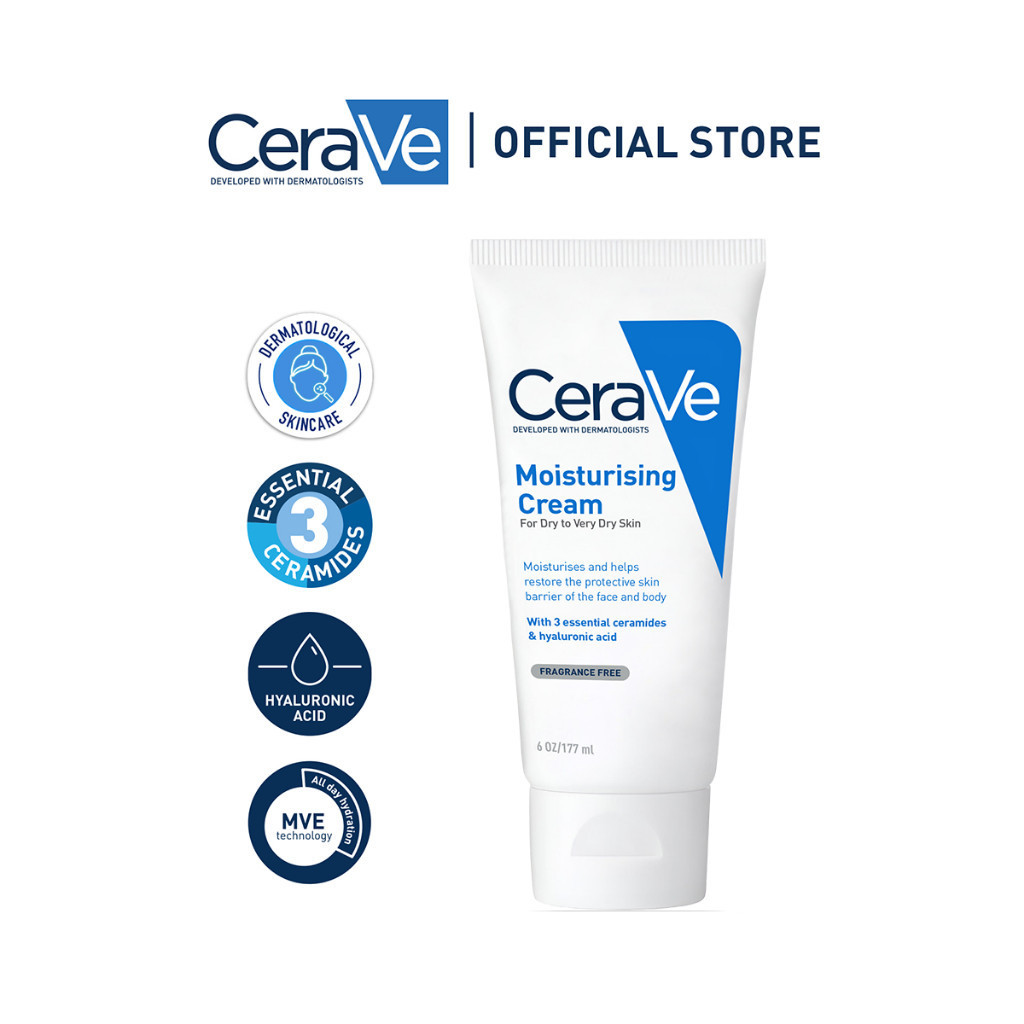CeraVe Moisturising Cream for Dry to Very Dry Skin Barrier-Restoring ...
