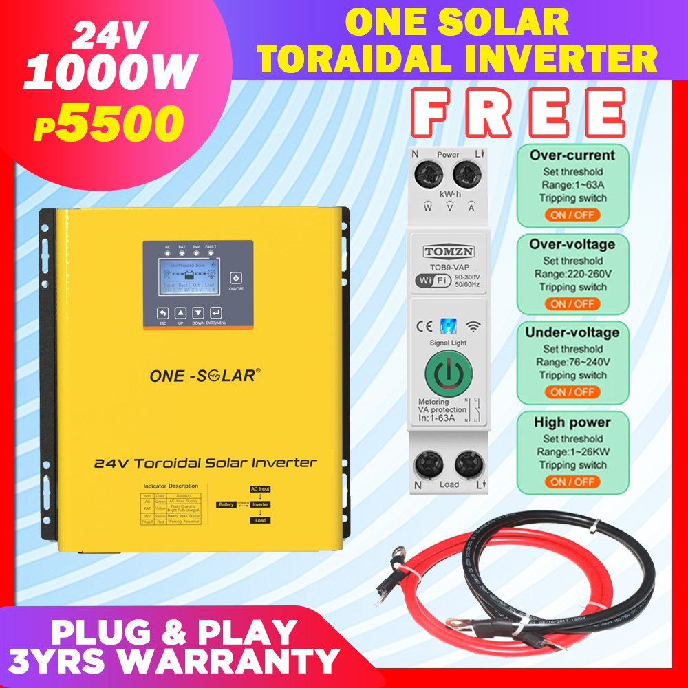 One Solar Toroidal Inverter 24V1000W - Off Grid Inverter not Snadi ...