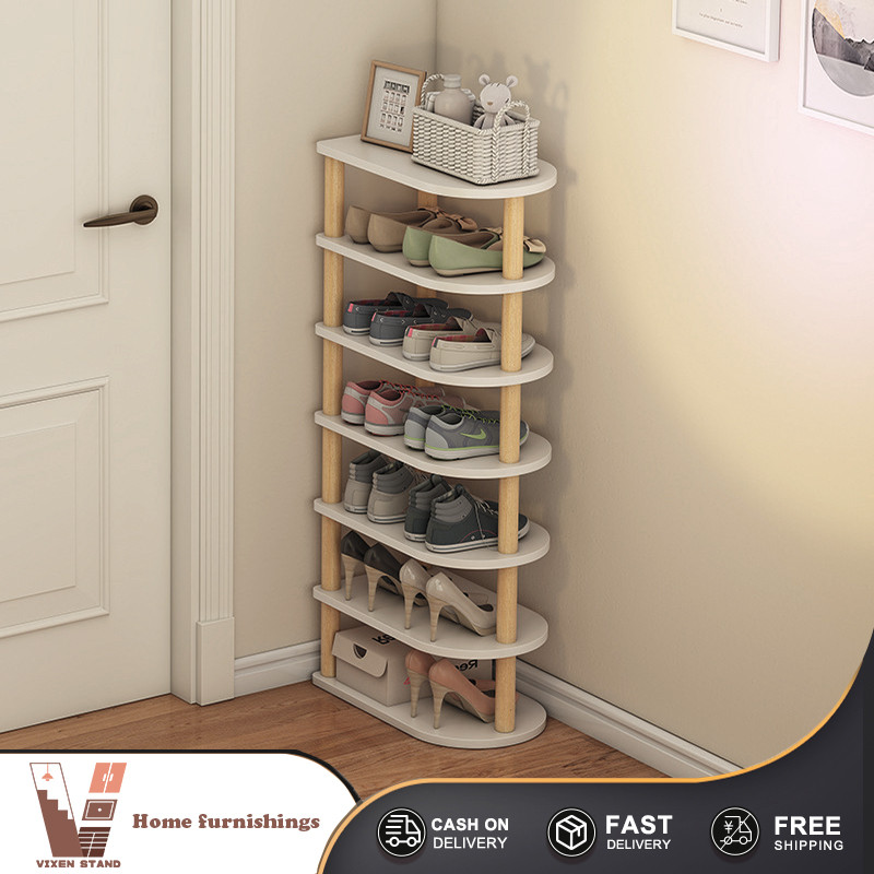 Multi-layer Wooden Shoe Rack Simple Modern Shoe Cabinet Layered Storage ...