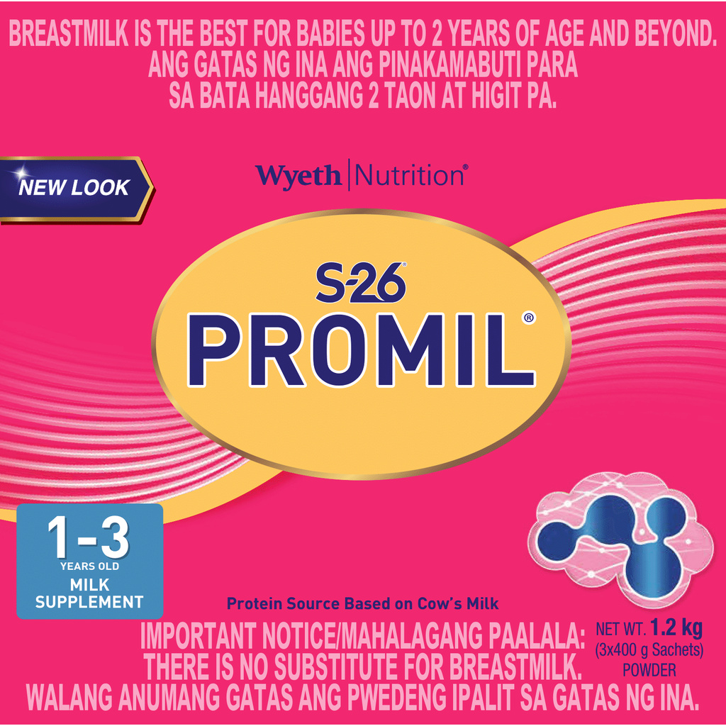 S26 PROMIL® THREE Milk Supplement for Kids 1-3 Years Old 1.2kg | Shopee ...