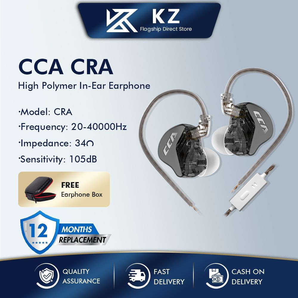 CCA CRA in Ear Monitors Headphones with Microphone Wired Extra Bass ...