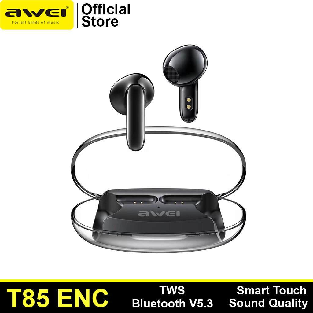 Awei T85 ENC Noise Cancellation Gaming Bluetooth Earbuds with ...