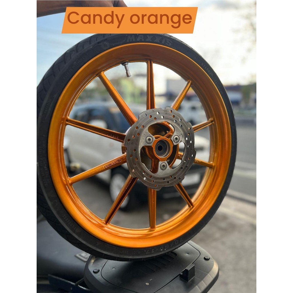 Powder Coating Paint Candy Orange for Cars and Motorcycles 1KG | Shopee ...