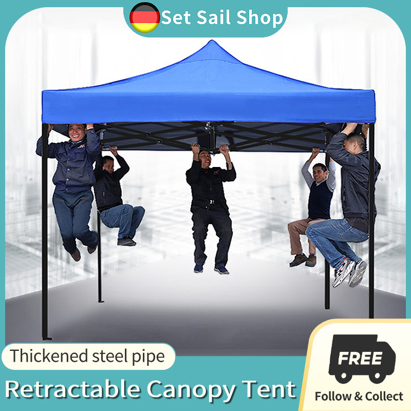 tent Retractable Tent Complete Set black post Waterproof Big tent Car ...
