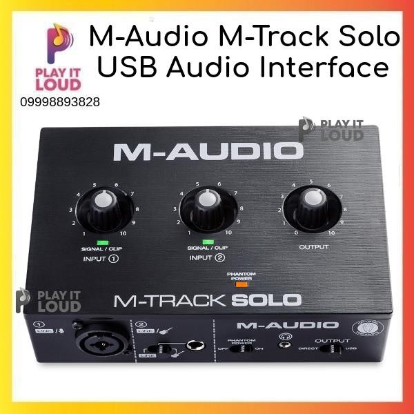 M-Audio M-Track Solo USB Audio Interface (with 1 Crystal Preamp ...
