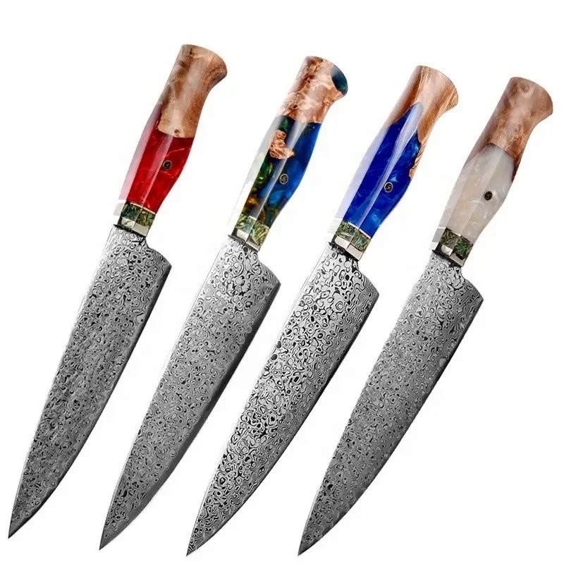 Turpentine handle Japanese Knife Best vg10 Damascus Kitchen Knife ...