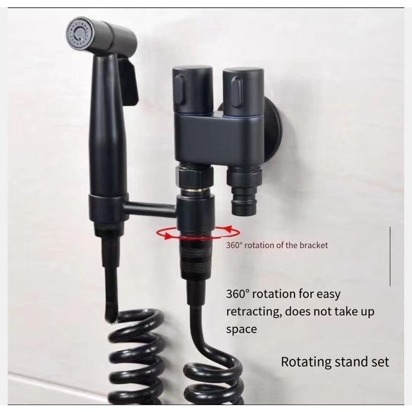 Bathroom Bidet Set with Two Way Valve Mini 1 in 2 Out Faucet Dual ...