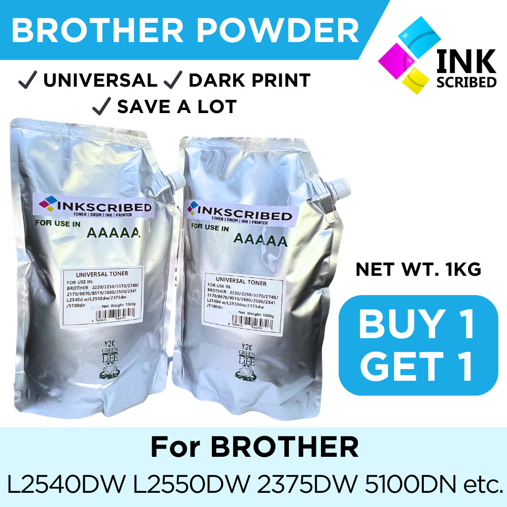 INKSCRIBED Brother Toner Powder Refill 1kg DCP-L2540DW DCP-L2550DW MFC ...