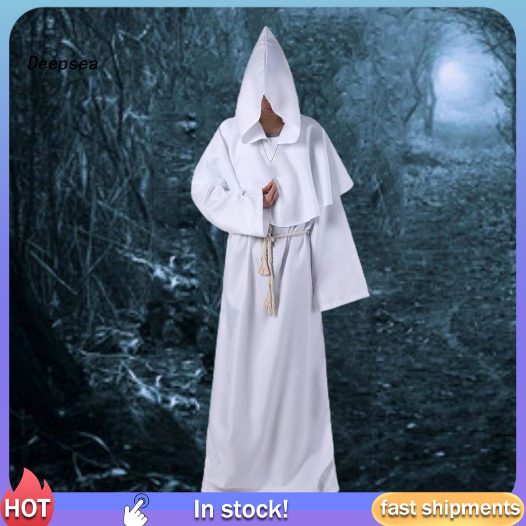 DPA* Unisex Halloween Outfit Medieval Monk Robe Medieval Monk Witch ...
