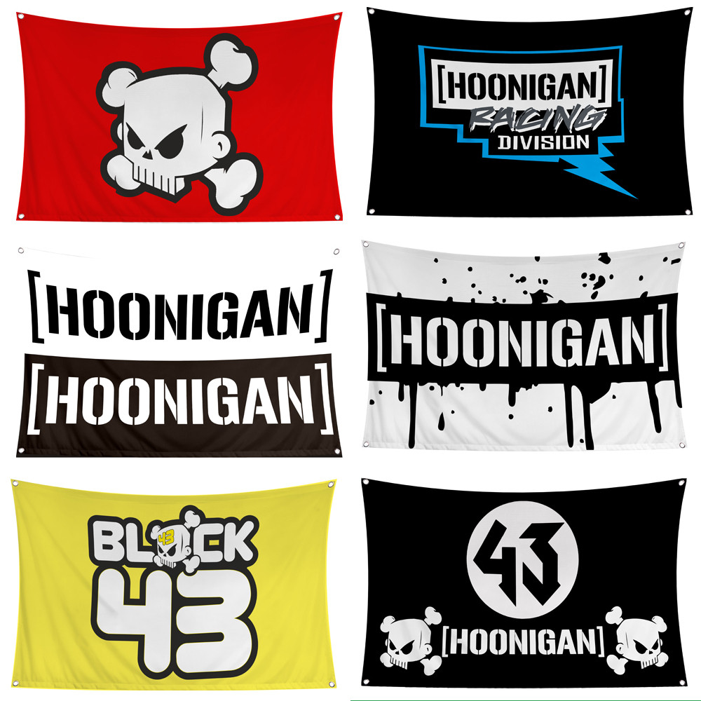 2×3ft 3×5ft Hoonigans Flag Polyester Digital Printing Racing Car Banner ...
