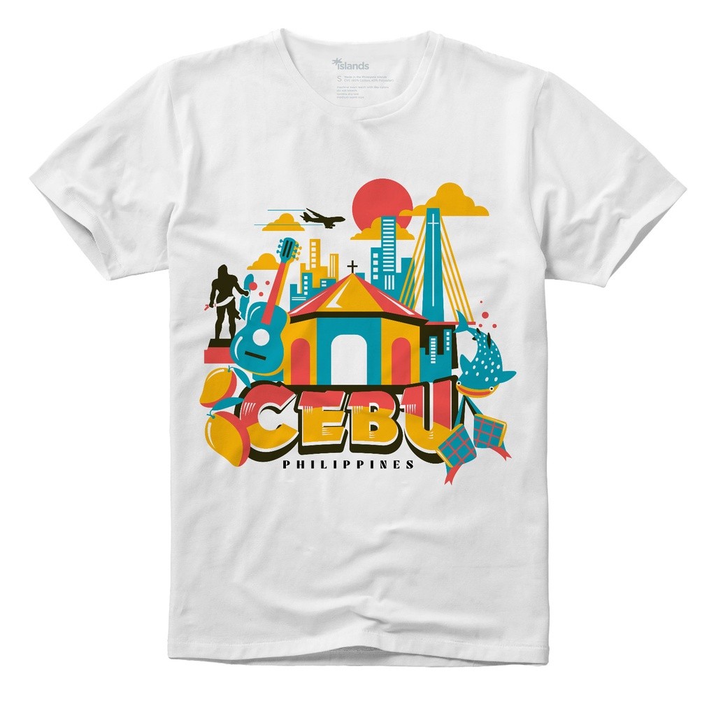 Islands Souvenirs Make it Cebu Men's Shirt White Tops | Shopee Philippines