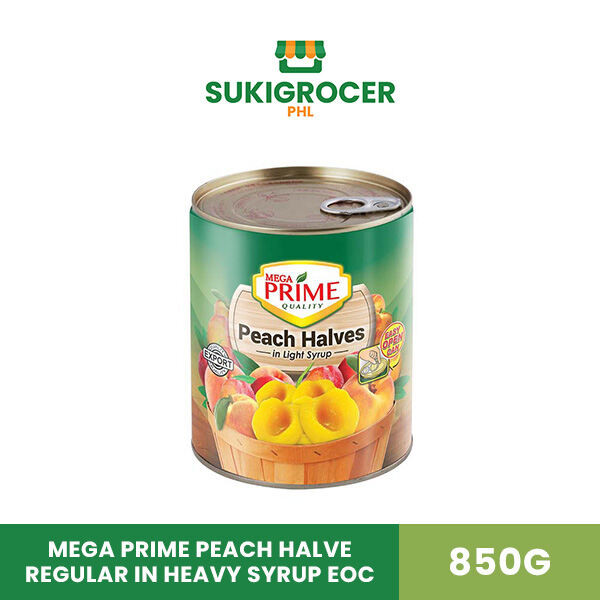 Mega Prime Peach Halve Regular In Heavy Syrup EOC 850g | Shopee Philippines