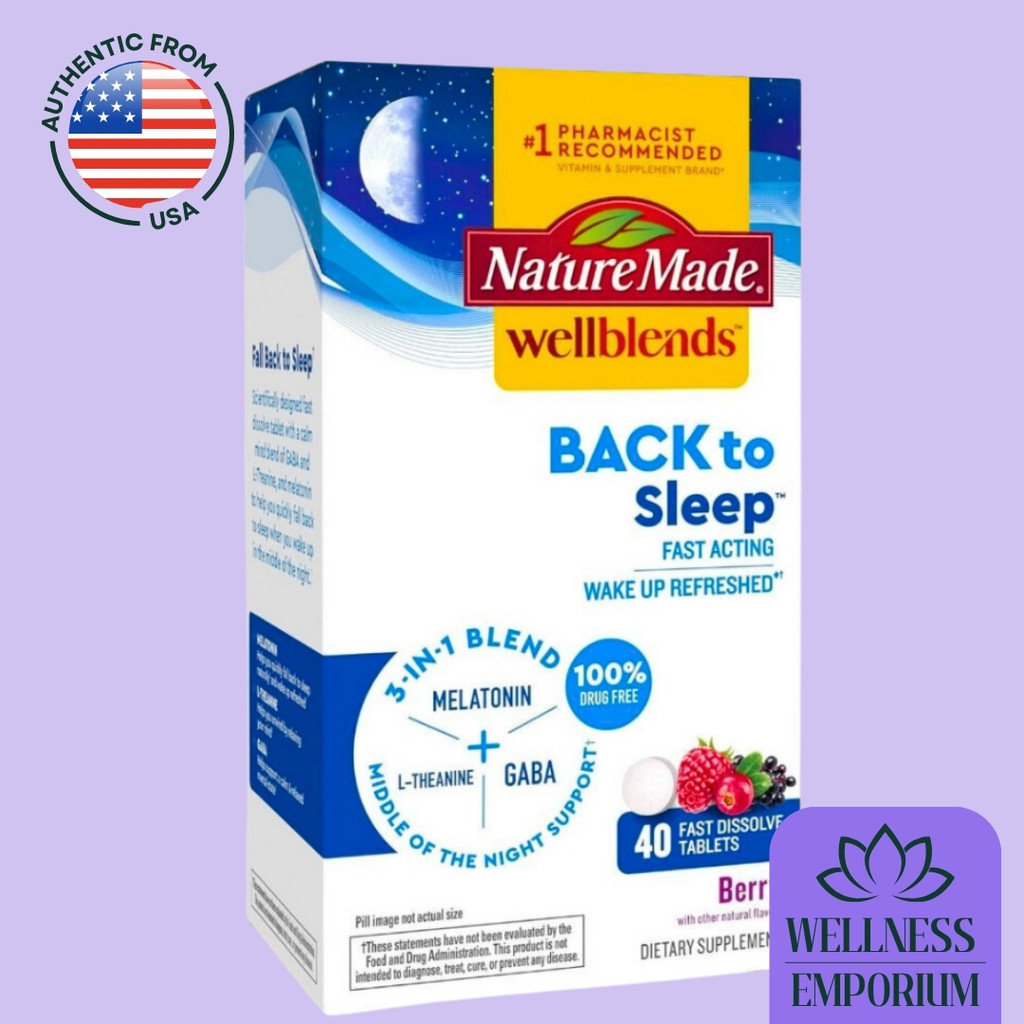 Nature Made WellBlends Back To Sleep Berry 40 Tablets - Sold by WEA ...