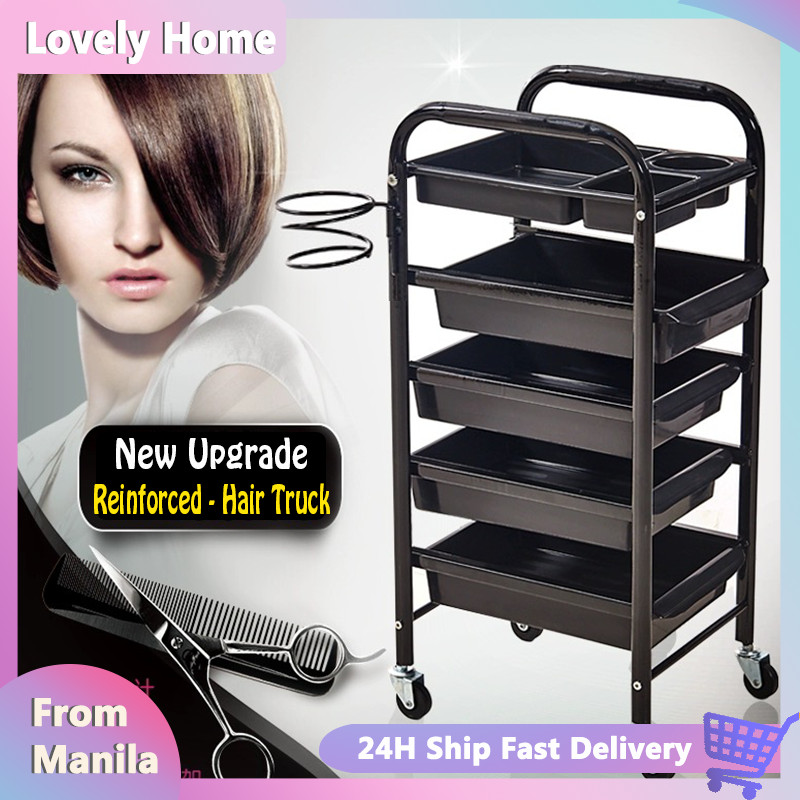 Beauty Salon Trolley Tray with Wheels 5 Drawers Multipurpose Beauty ...