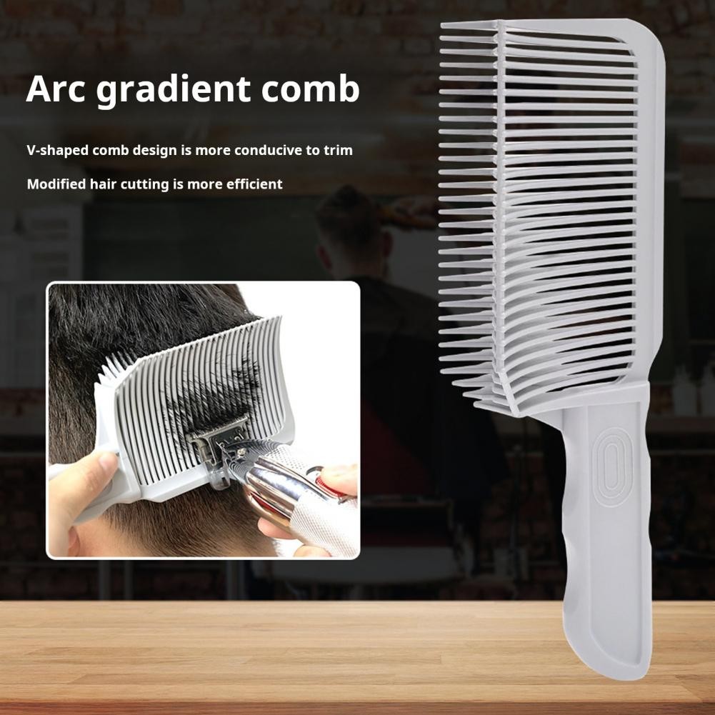 Barber Fade Comb Men Curved Blending Flat Top Hair Clipper Guide Haircut Comb Home Salon ...