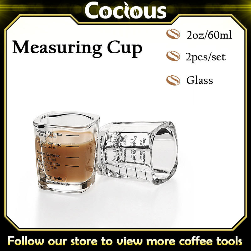 Cocious Square Espresso Shot Glasses Thickened Wall Ounce Cup 60ml ...