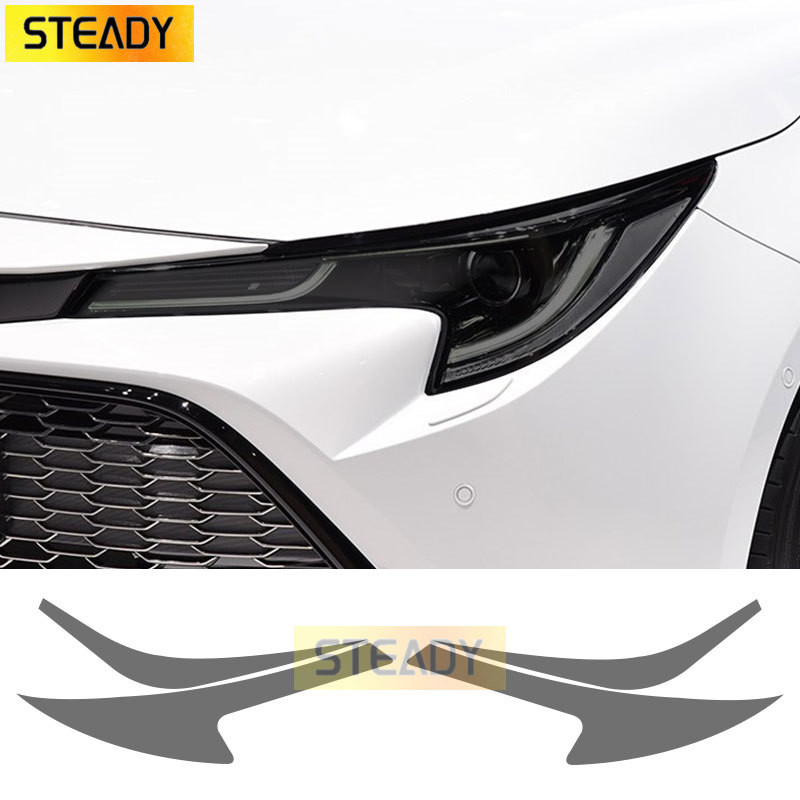 ☯Car Headlight Protective Film Transparent Smoked Black Sticker For ...