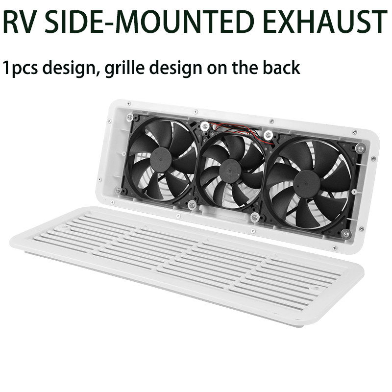 -12V RV Ventilation Cooling Fan Caravan Vent and Fan White Air Inlet ...