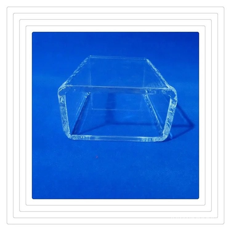 customized Heat Resistance polished square glassware transparent quartz ...