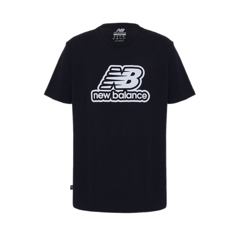 New Balance NB Borderline Logo Men's T-shirt - Black | Shopee Philippines