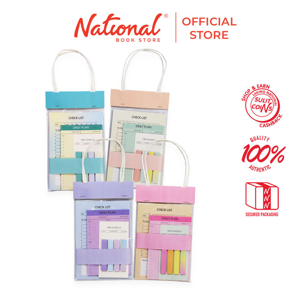 Stationery Set Memo Pad & Sticky Notes Gift Set with Handle (color may ...