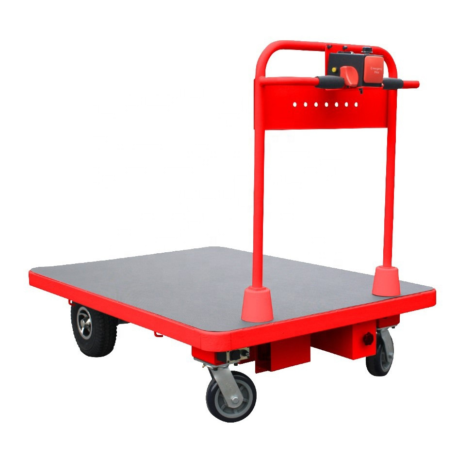 ~high quality 4 wheel hand trolley cart powered electric trolley cart ...