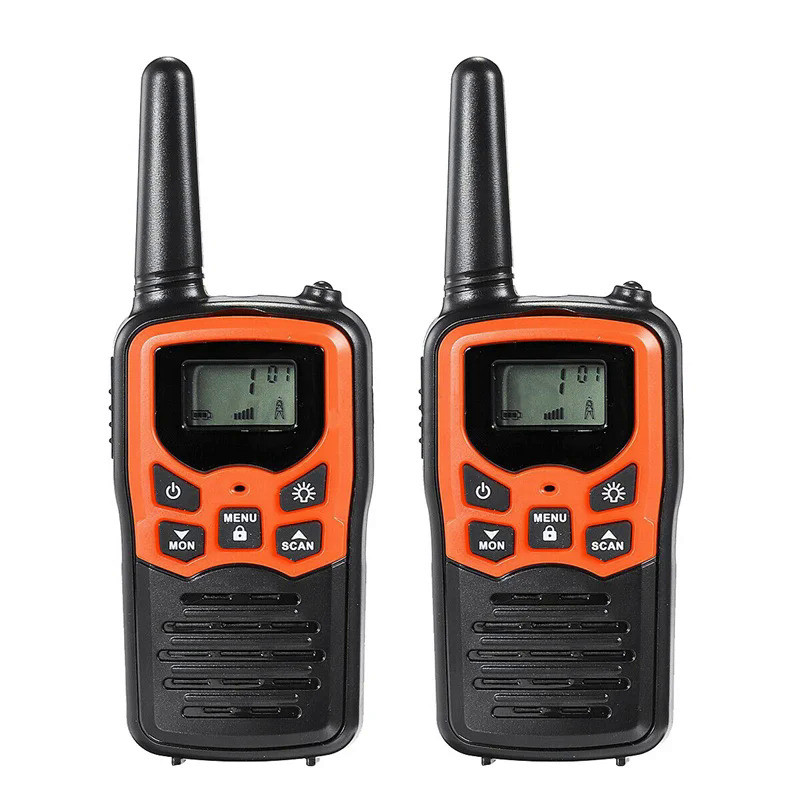 2Pcs Handheld Walkie Talkie Radio 22 Channels Set 10 Km Uhf 400-470 Mhz ...