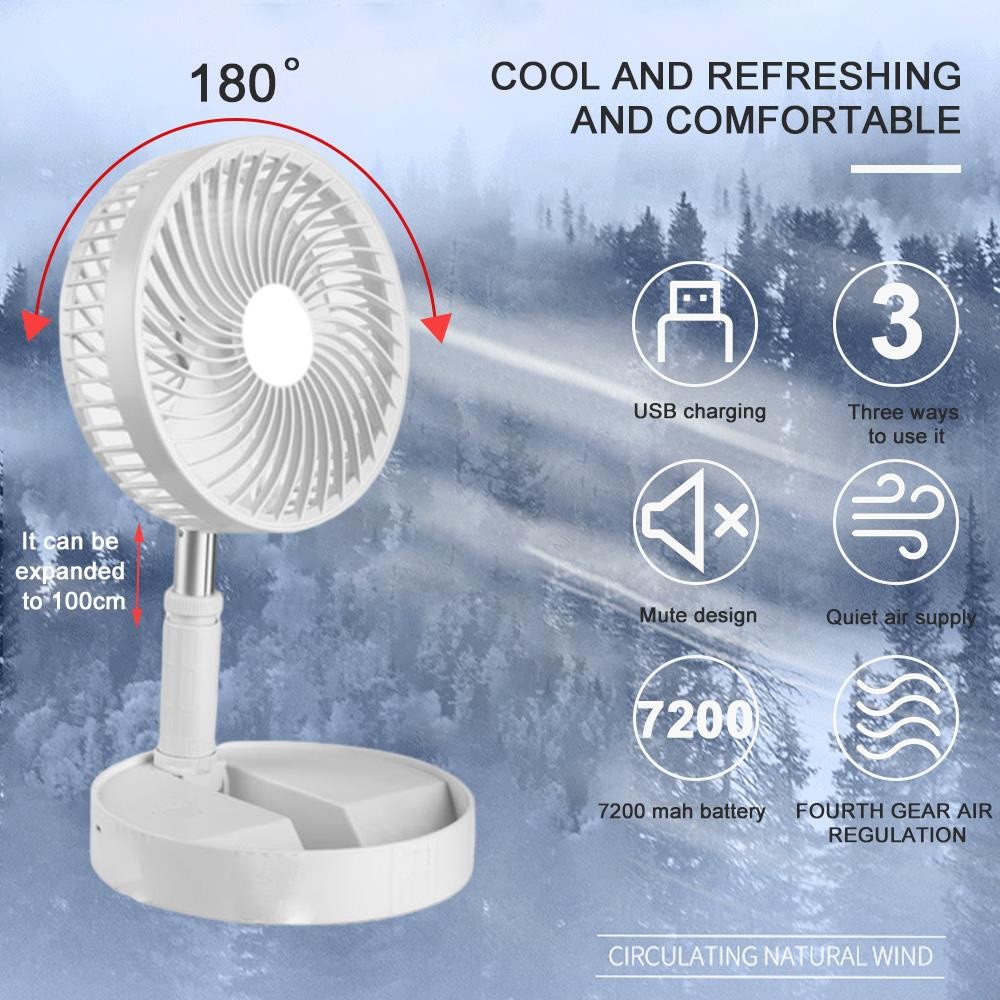 6In1*Lh}Stand'M#Fan_t@b+r[oN+dU@Electric!m,Fan Rechargeable Strong Wind ...